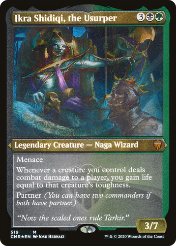 Ikra Shidiqi, the Usurper (CMR-519) - Commander Legends Etched Foil ...