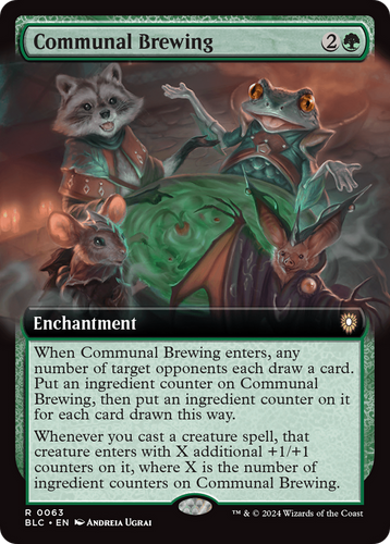Communal Brewing (BLC-063) - Bloomburrow Commander: (Extended Art ...
