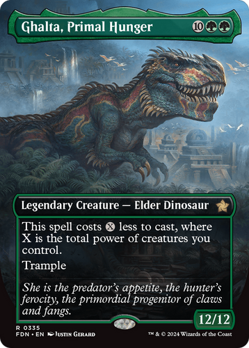 Ghalta, Primal Hunger (FDN-335) - Foundations (Borderless) - Game Nerdz