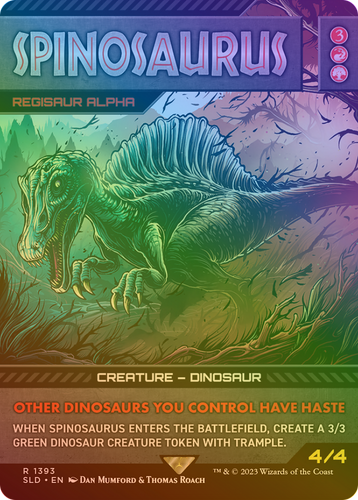 Regisaur Alpha (SLD-1393★) - Secret Lair Drop / Spinosaurus (Borderless ...