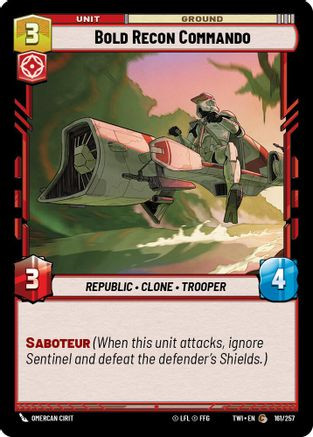Bold Recon Commando (161/257) - Twilight of the Republic Foil - Game Nerdz
