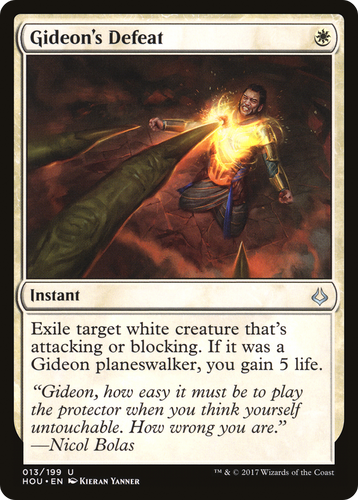 Gideon's Defeat (HOU-013) - Hour of Devastation Foil - Game Nerdz