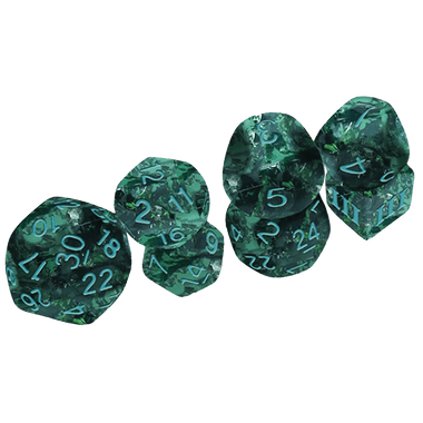 DCC Funky 7 Dice Set: Grecian Vase - Verdigris - Game Nerdz
