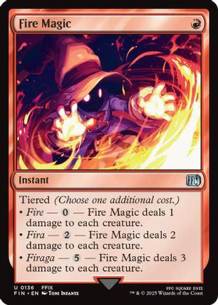 Fire Magic (FIN-136) - FINAL FANTASY Foil (LP) - Game Nerdz
