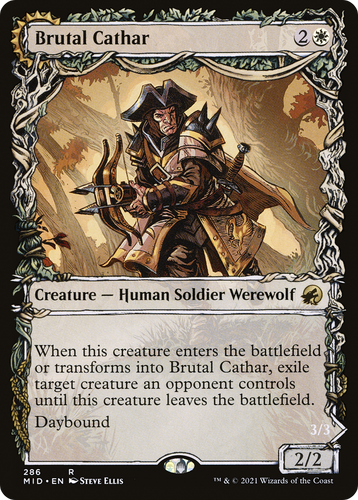 Brutal Cathar // Moonrage Brute (MID-286) - Innistrad: Midnight Hunt ...