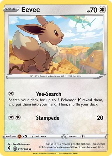 Eevee 125/203 - Evolving Skies - Game Nerdz