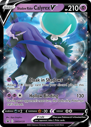 Shadow Rider Calyrex V SWSH131/298 - SWSH Black Star Promos Holofoil ...