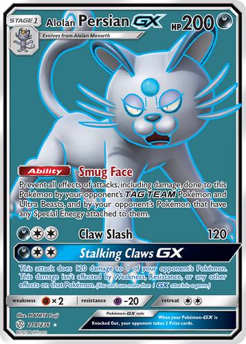 Alolan Persian-GX 219/236 - Cosmic Eclipse Holofoil - Game Nerdz