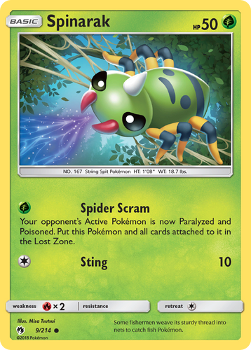 Spinarak 9/214 - Lost Thunder - Game Nerdz