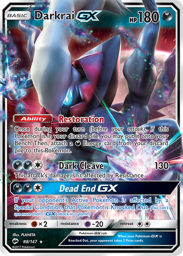 Darkrai-GX 88/147 - Burning Shadows Holofoil - Game Nerdz