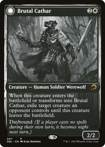 Brutal Cathar // Moonrage Brute (DBL-007) - Innistrad: Double Feature ...