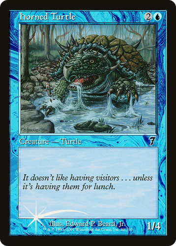 Horned Turtle (7ED-80★) - Seventh Edition Foil - Game Nerdz