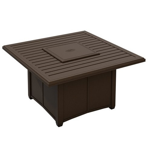 Tropitone Banchetto Collection 48" Square Gas Firepit Table
