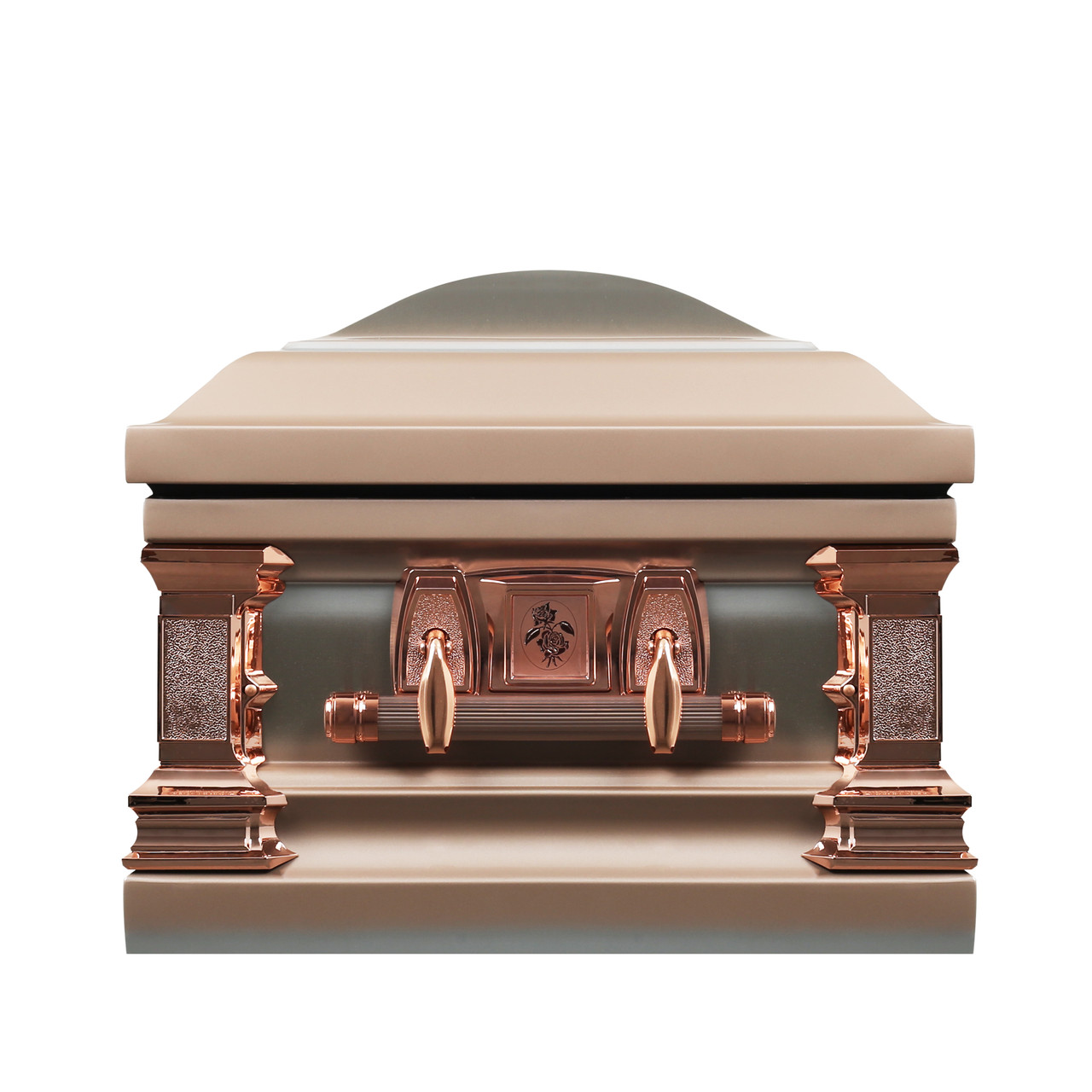 Brushed Rose Stainless Steel Caskets for Sale With Light Pink Interior ...