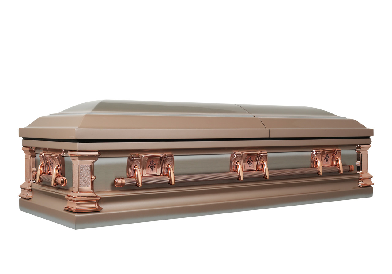 Brushed Rose Stainless Steel Caskets With Light Pink Interior At ...