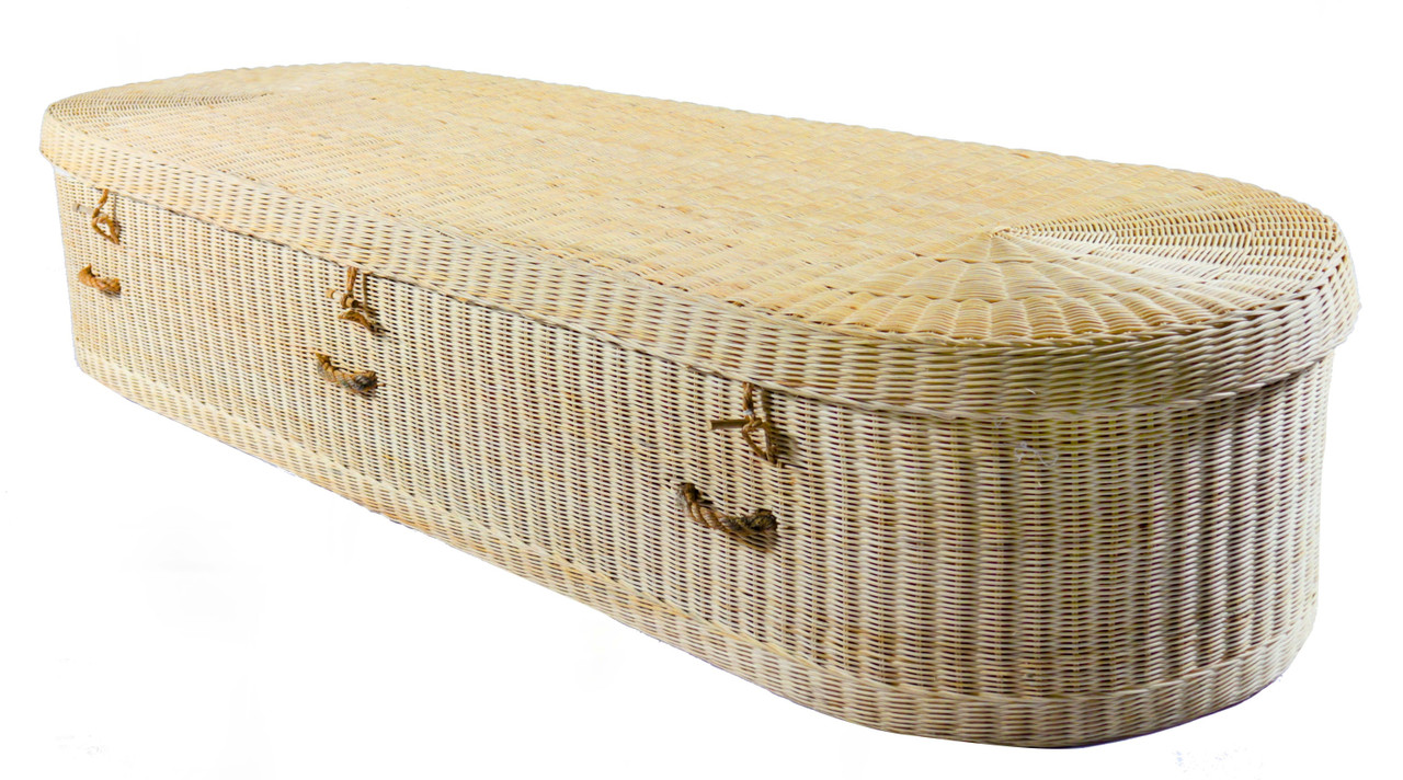 Infinitum Natural Handmade Casket with White Cotton Interior - Eco ...