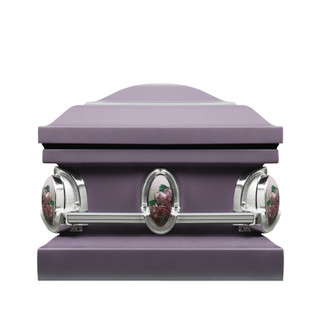 Heavenly Mother Metal Casket With Light Pink Interior At Overnight Caskets