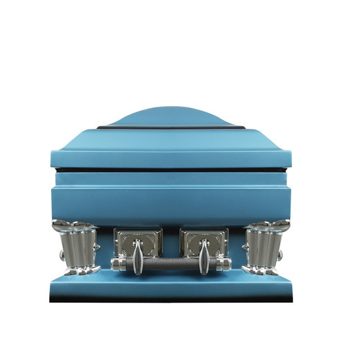 Monarch Blue Oversized Steel Caskets For Sale With Blue Velvet Interior ...