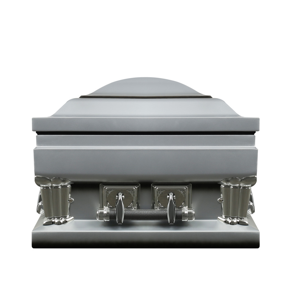 Frank Silver Shade Ebony Extra Oversized Caskets for Sale with White ...