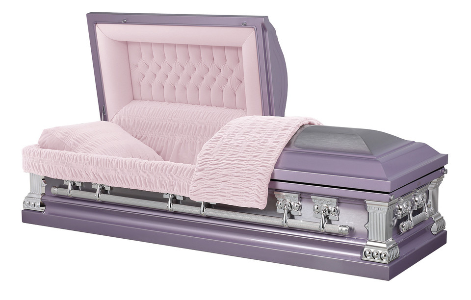 Lincoln Lilac Metal Casket for Sale with White Velvet Interior ...