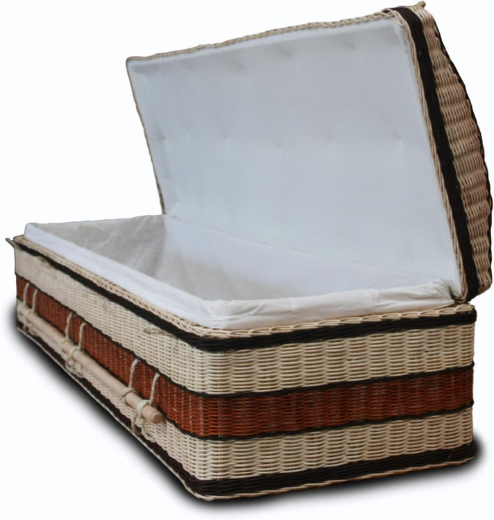 Terra Cado Natural Handmade Casket with White Cotton Interior - Eco ...