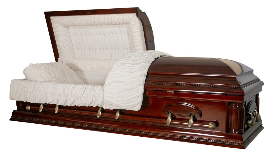 Southridge Solid Poplar Wood Caskets for Sale with Cream Velvet ...