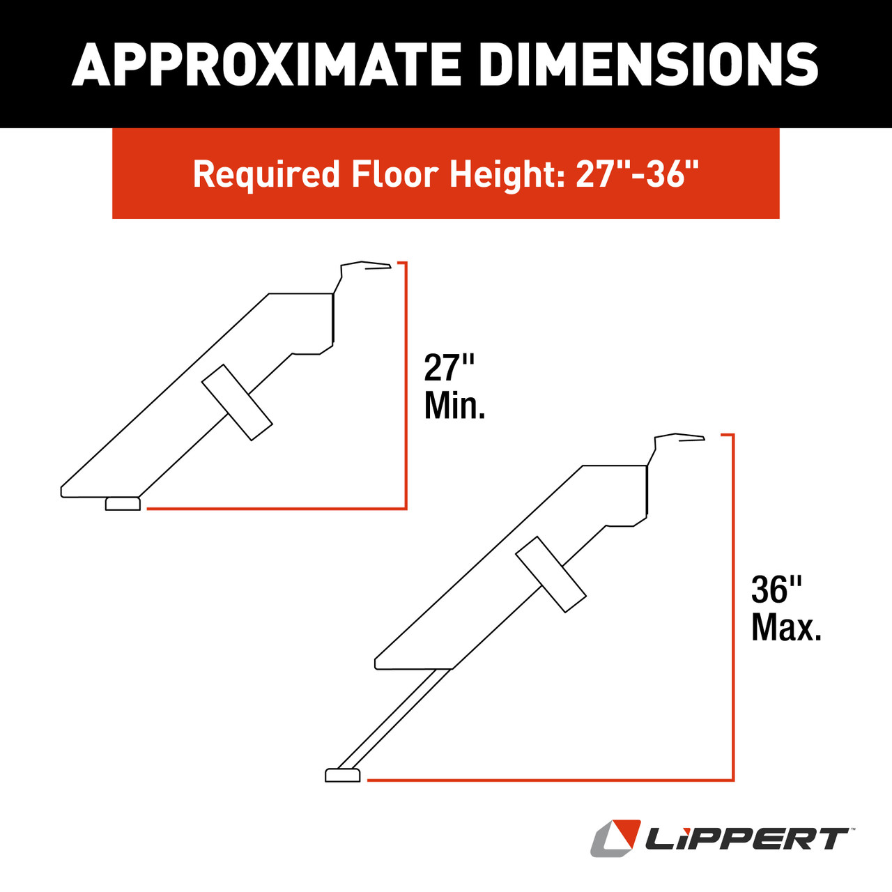 Lippert Solid Step Premium RV Steps - 30" Triple - TowUniverse