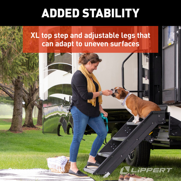 Lippert Solid Step Premium RV Steps - 30" Triple - TowUniverse