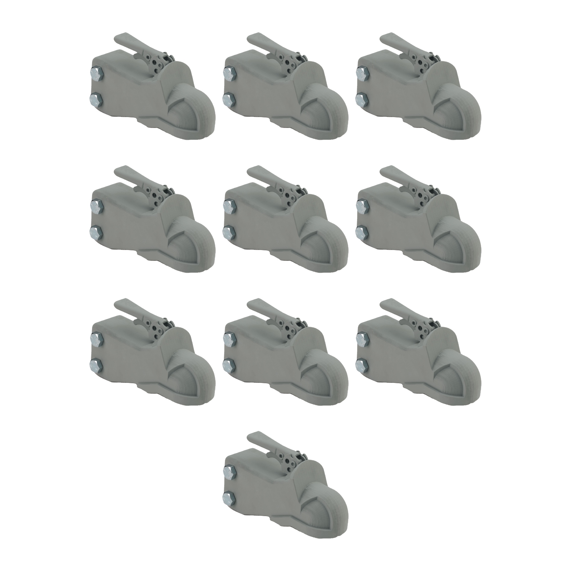 BULLDOG (10-Pack) Adjustable Coupler, 2 Inch Diameter, Wedge Latch, w/o ...
