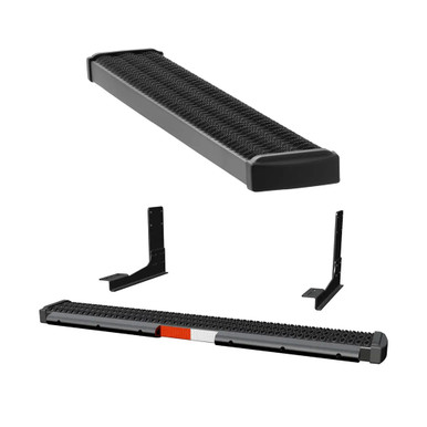 LUVERNE Grip Step 7" x 54" Black Aluminum Rear Step Fleet Kit, Select ...