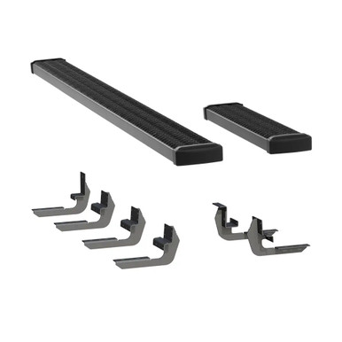 LUVERNE Grip Step 7" x 36", 100" Black Aluminum Running Boards, Select ...