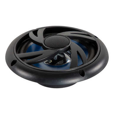 LIPPERT 5 1/4" MARINE SPEAKER BLACK NEW GRILL STYLE W LED LIGHTS ...