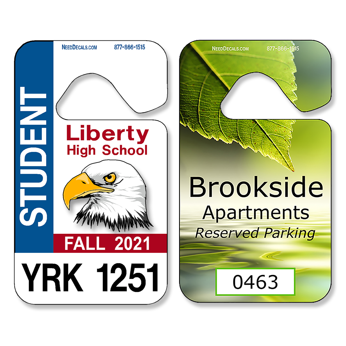 Custom Automotive Rear View Mirror Hang Tags - 2,500 @ $0.42
