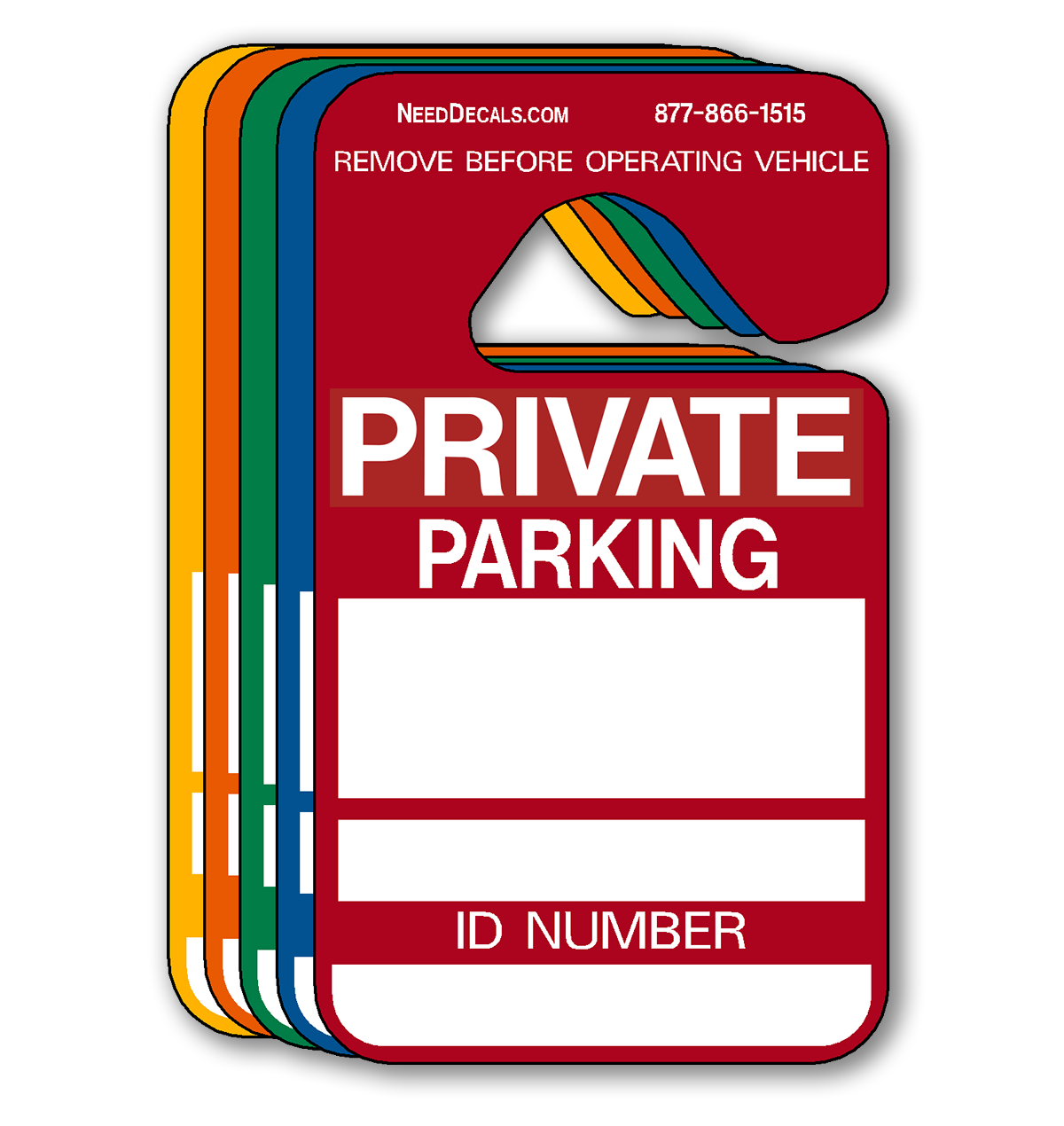 Private Parking Hang Tag Permits | Mirror Permit Tags