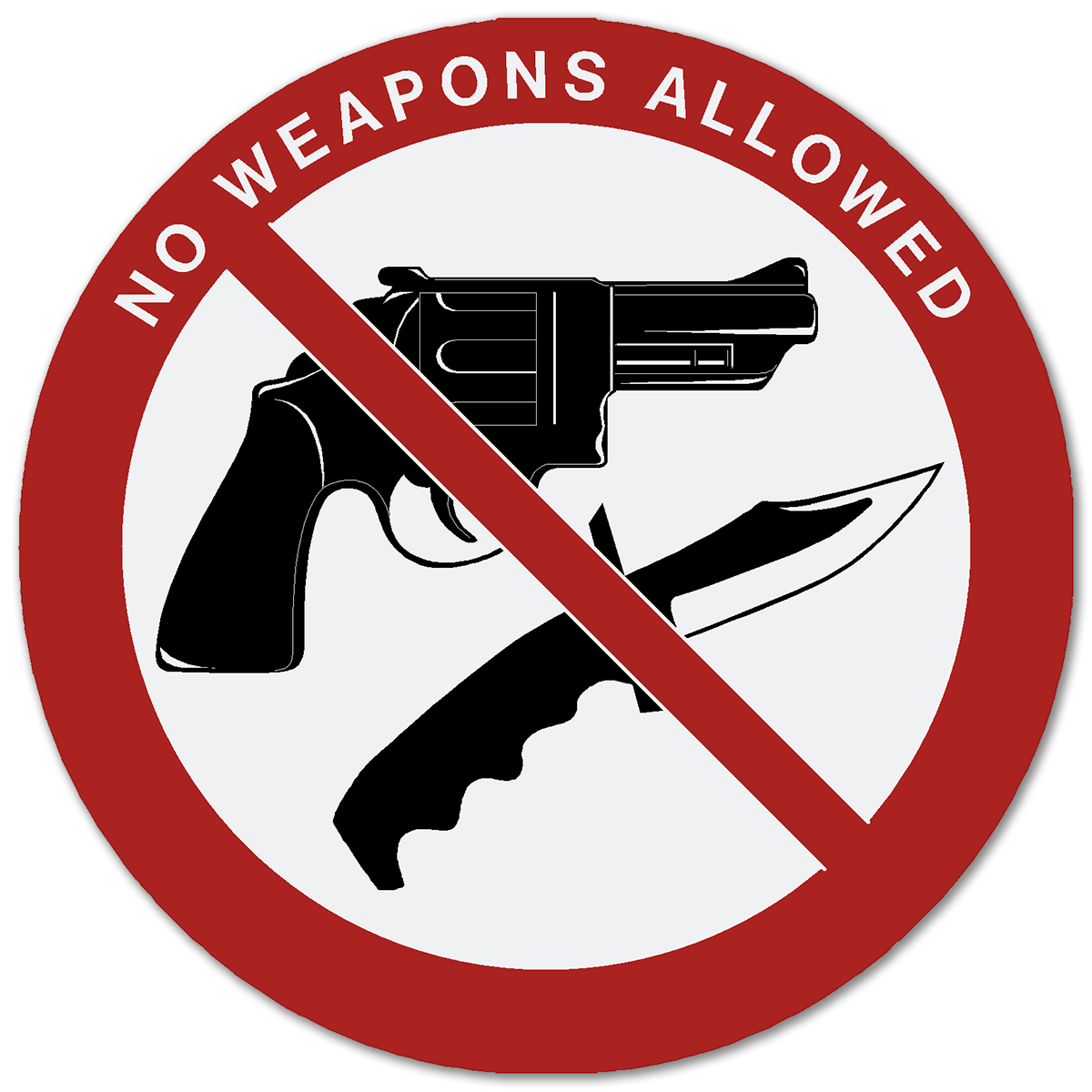 No Firearms or Weapons Allowed Decals