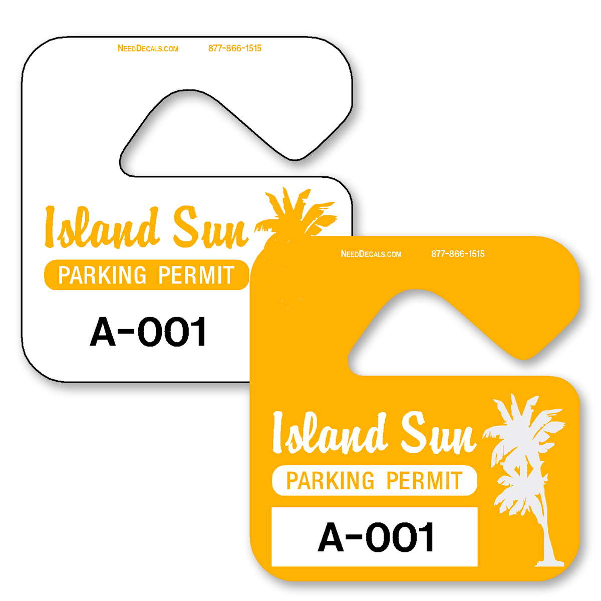 Parking Permit Tags 125 @ $2.74 to 2,500 @ $0.47 Free Numbering and ...