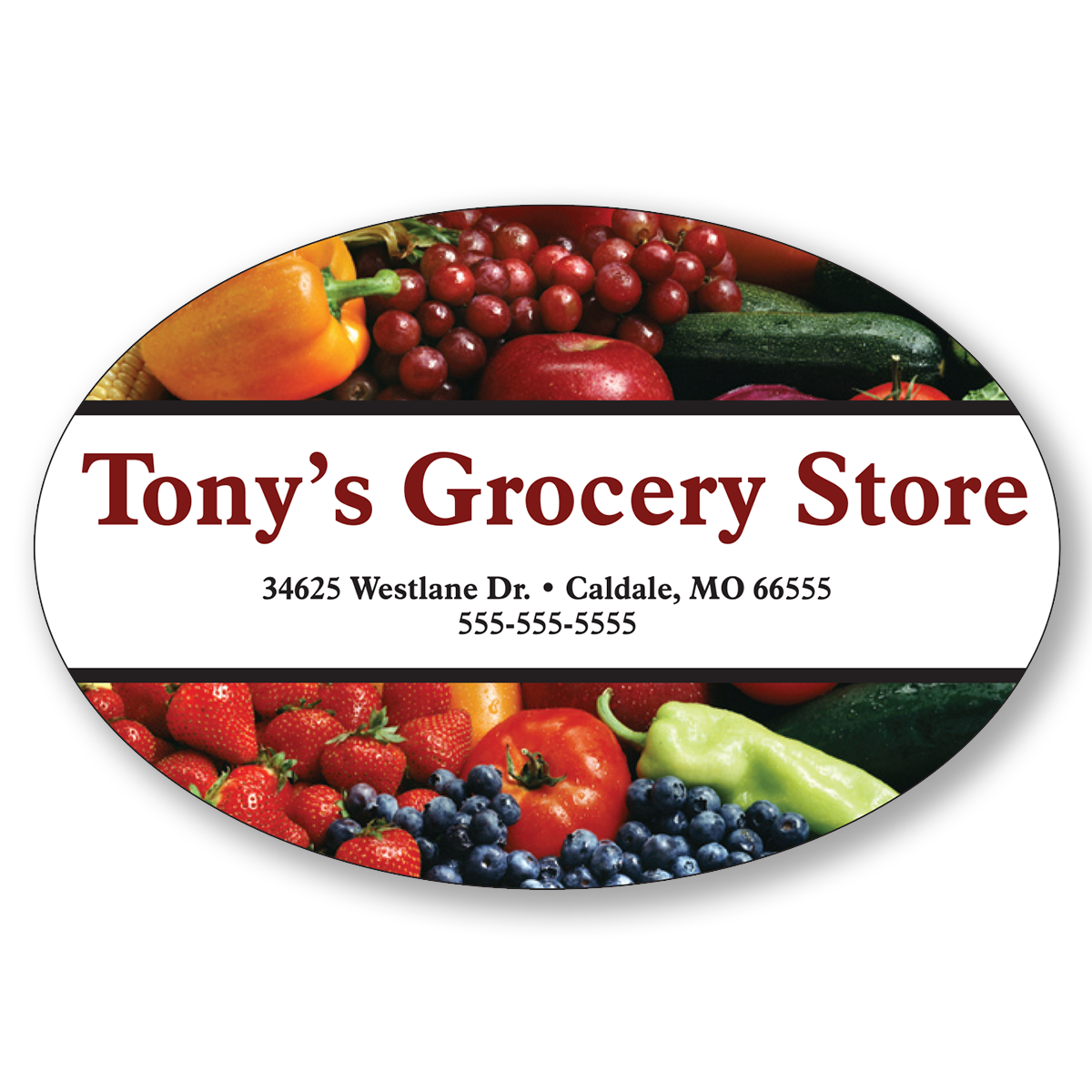 5" x 2.5" Full Color Custom Outdoor Oval Decals - NeedDecals.com