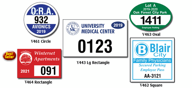 Vinyl Bumper Sticker Permits | Custom Parking Decals