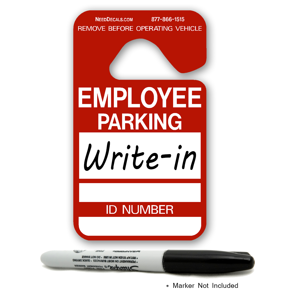 Employee Parking Hang Tag Permits | Mirror Permit Tags