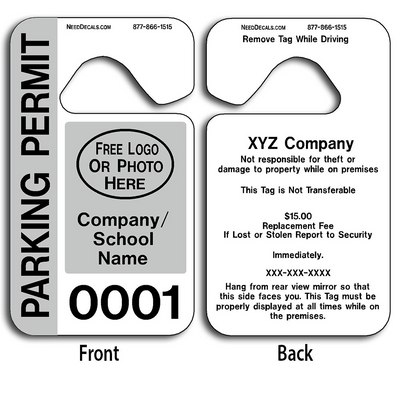 Plastic Hook Hang Tags - Free numbering & back-printing