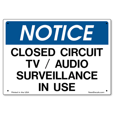 CCTV Audio Video Surveillance Sign | Stock Security Sign