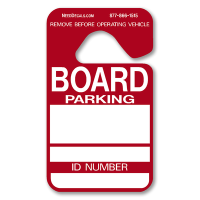 Board Member Parking Permits Hang Tags
