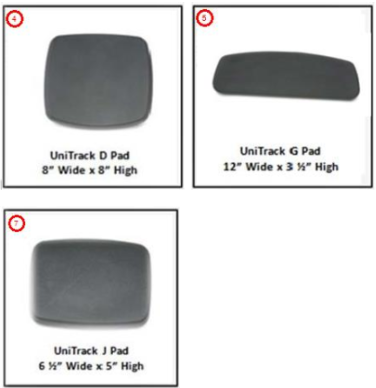 Permobil UniTrak Support Pads for Calf Rest or Hip/Thigh Supports ...