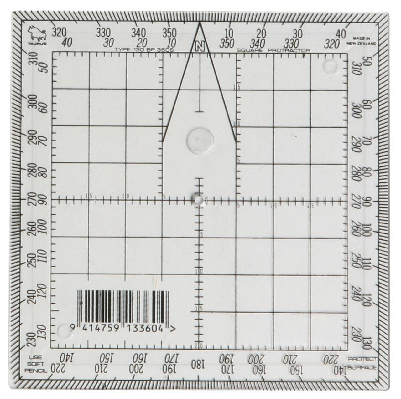 PROTRACTOR - SQUARE, 13CM - Qizzle