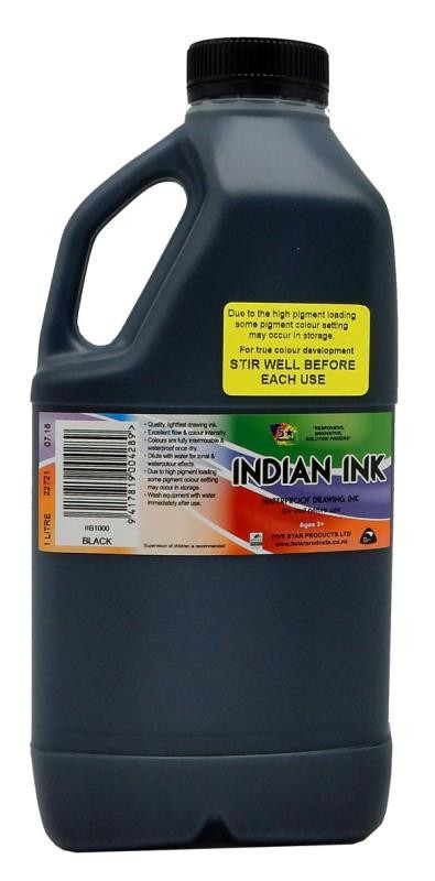 INDIAN INK 1 LITRE BLACK - Qizzle