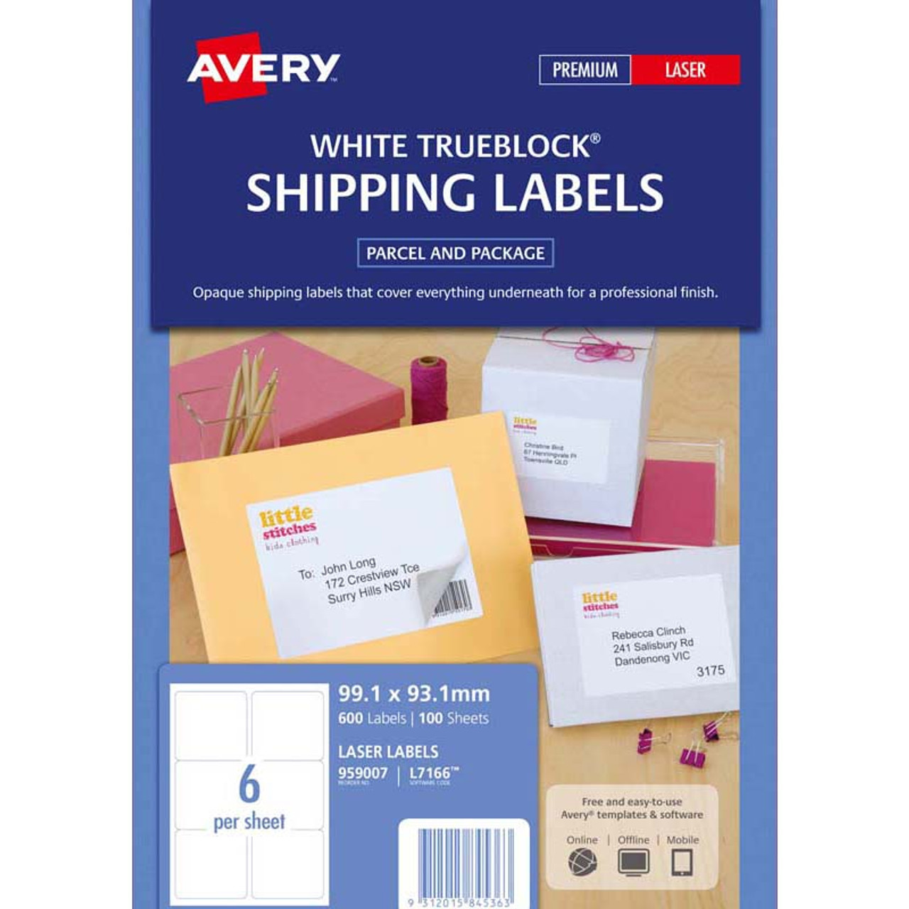AVERY L7166 LABELS 6 PER SHEET PKT 100 Qizzle AVERY L7166 LABELS 6 PER SHEET PKT 100 Qizzle
