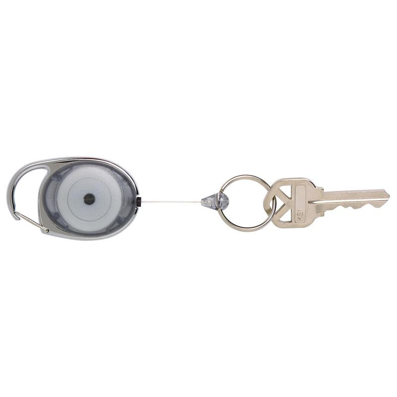 REXEL RETRACTABLE SNAP LOCK KEY HOLDER (CHARCOAL) - Qizzle