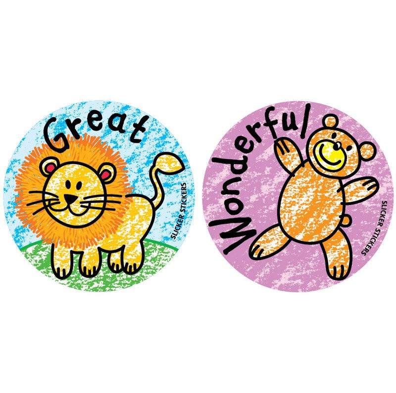 GREAT, WONDERFUL STICKERS PKT 100 - Qizzle