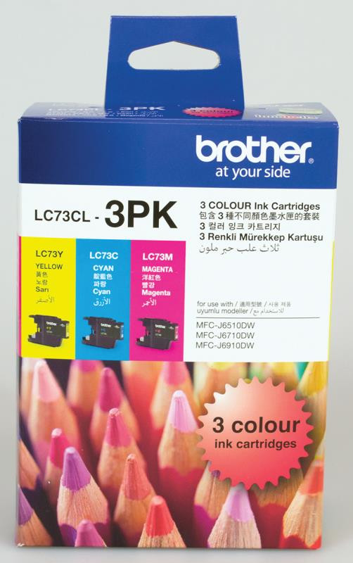 BROTHER ORIGINAL LC73/3 COLOUR TRIPLE PACK - Qizzle