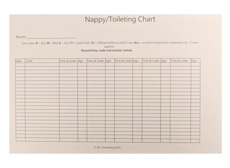 NAPPY AND TOILETING REGISTER - Qizzle